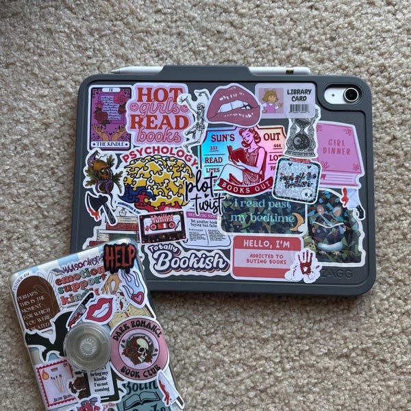 Thriller Bookish Mini Sticker Collection, Reader, Kindle Sticker ...