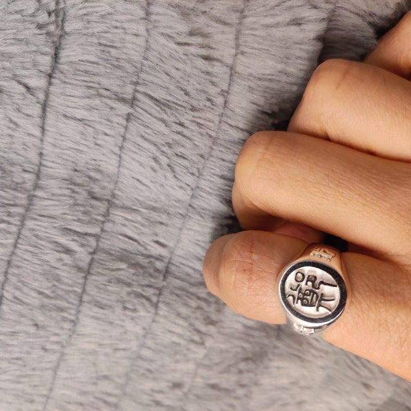 Personalized Chinese Signet Ring Made-to-order Handcrafted 925 Sterling ...