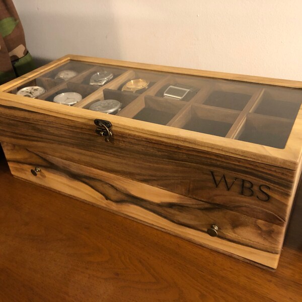 Watch Box for Men With Drawer,watch Case for Men Personalized,wood ...