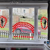 Poppy Window Stickers Poppies Day Remembrance Tribute Scene Kit Cars ...