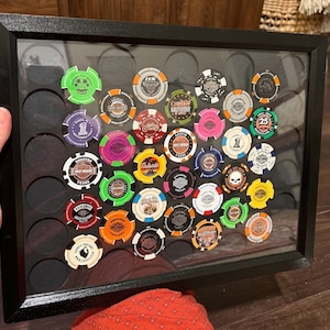 Photo Engraved Poker Chip Display Frame Insert Fits 36 Harley or Casino ...