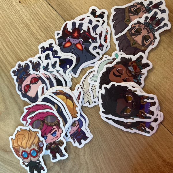 SET I: Lol 2”in Sticker Chibi Champs League of Legends Draven/jinx ...