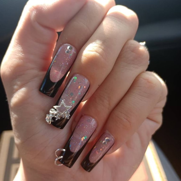 Luxury Custom Nails/long Short Nails/ Christmas Nails/ Xmas Nails/ New ...