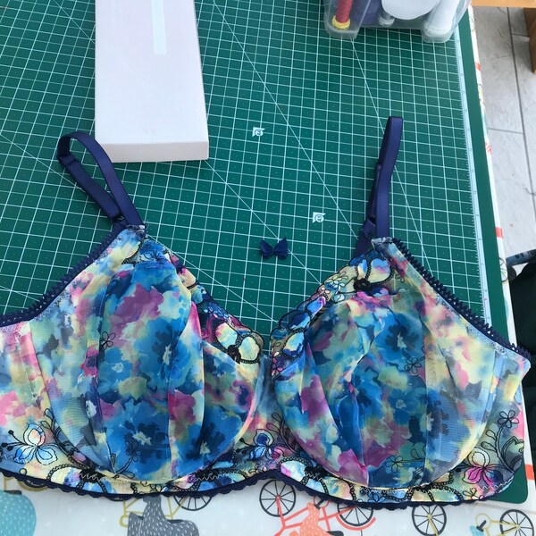 Bra DIY Lingerie Making Non Stretch Embroidered Lace 25cm Wide Marry Me ...