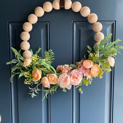 QTY 10 Wood Half Split Balls Choose Your Size Door Wreath - Etsy Canada