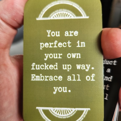 40 Mini Sweary Affirmation Cards for Badass Legends Funny, Snarky and ...