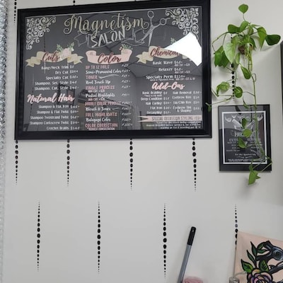 Beauty Bar Menu Sign Glam Beauty Salon Decor Eyelash - Etsy