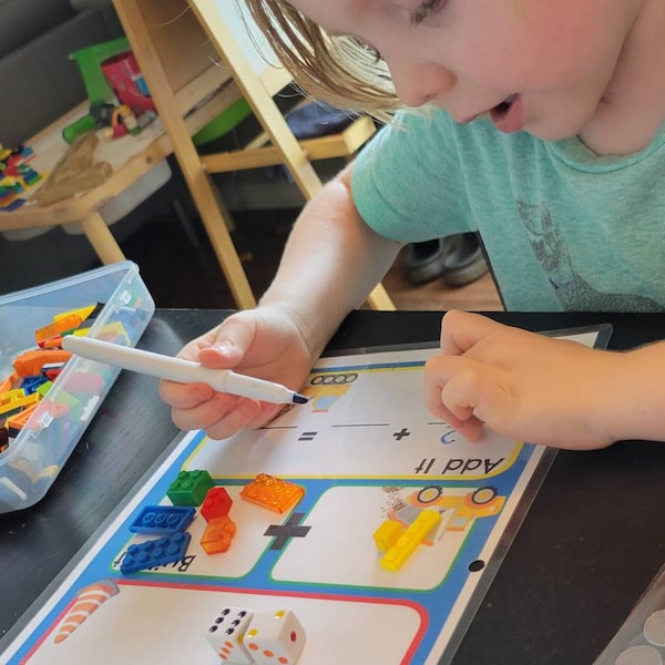 Math Dice Game, Printable Kids Addition Game, Homeschool, Counting ...