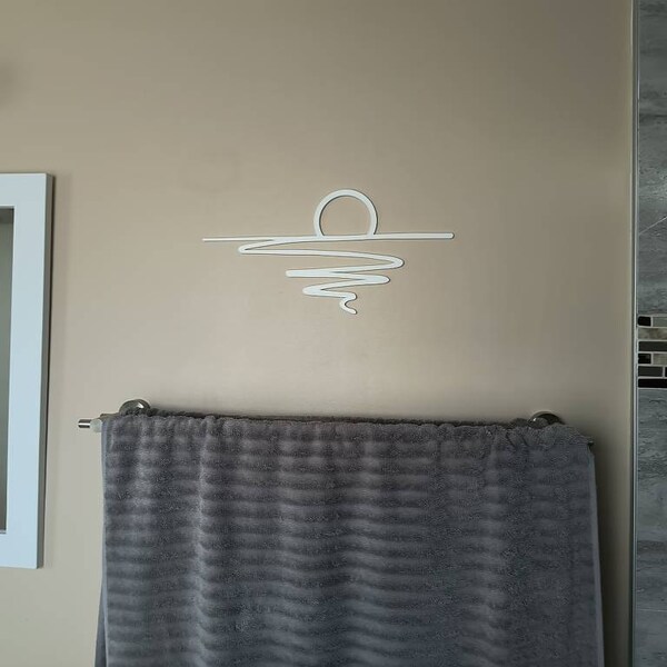 Sun Over Water Wall Decor | Wave Wall Art | Ocean Wave Wall Art | Sun ...