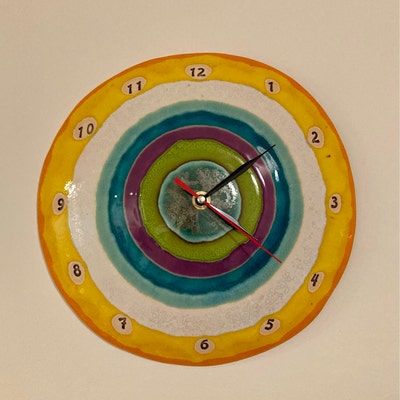 Unique Clock Art Clock Ceramic Clock Wall Round Clock - Etsy