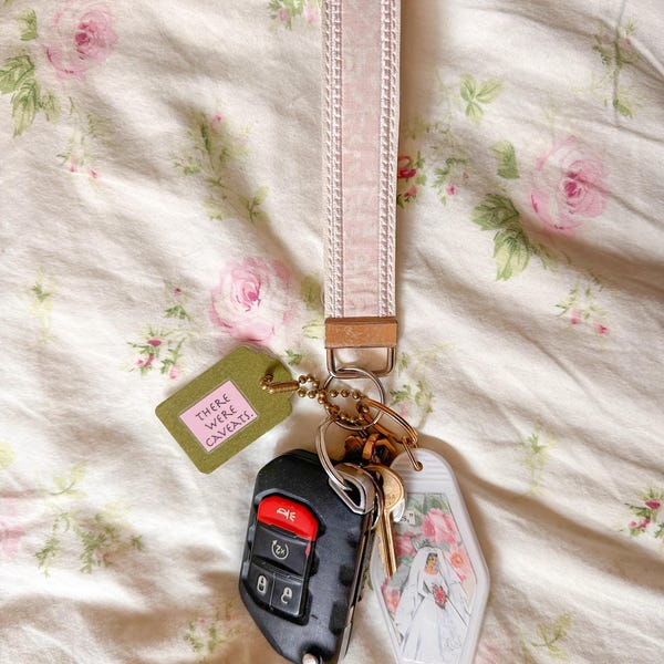 Coquette Key Wristlet/coquette Key Fob/vintage Floral Keychain/floral ...
