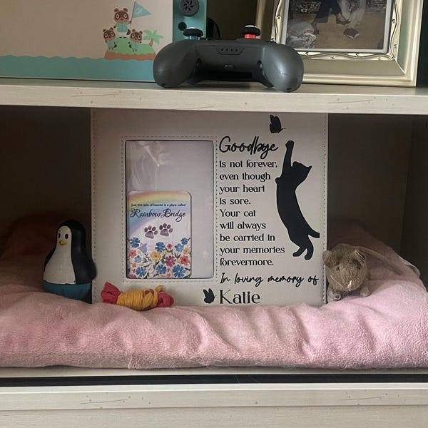 Loss of Cat Picture Frame | Cat Memorial Gifts | Personalized Cat ...