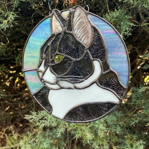 Modern Stained Glass Leaves Pattern, Plant Stained Glass Patterns ...