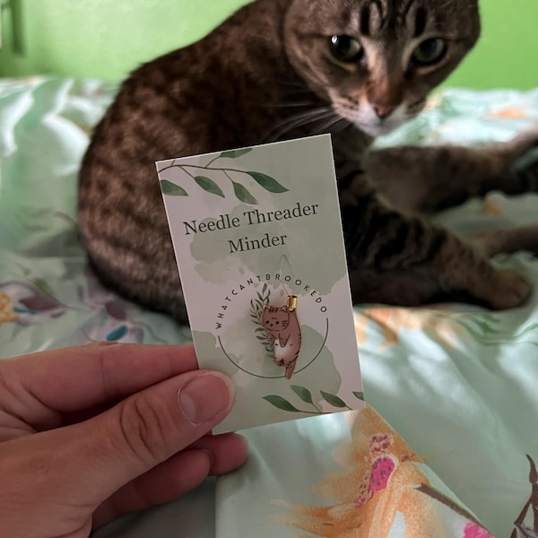 Cat Needle Threader With Option to Make Into Magnetic Threader Minder ...