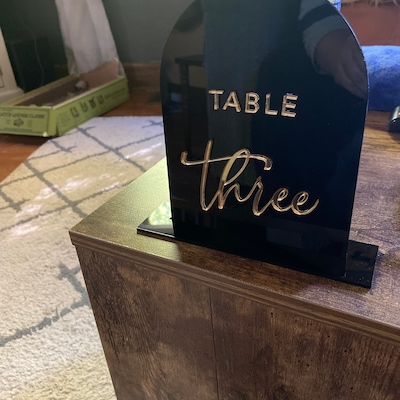 Arch Table Number Modern Arched Table Number Acrylic Table Numbers Hand ...