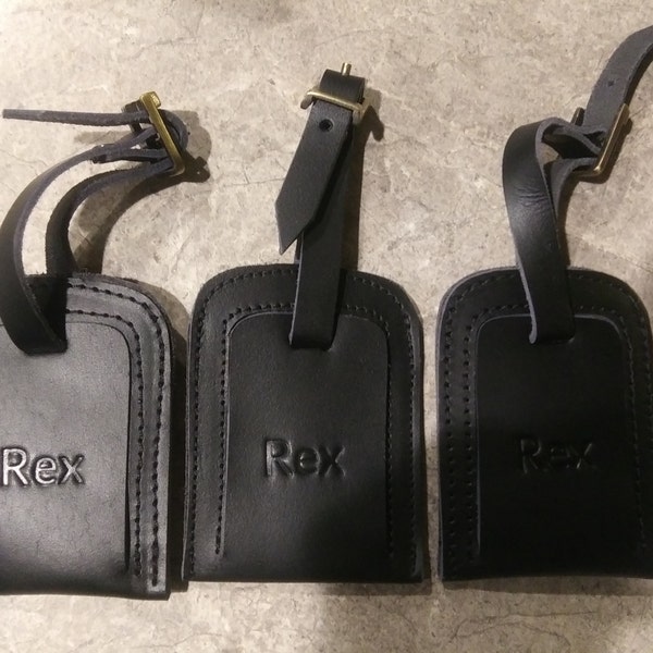 Personalized Leather Luggage Tag Handmade Leather Tag Custom Leather Travel Tag Wanderlust Gift ...