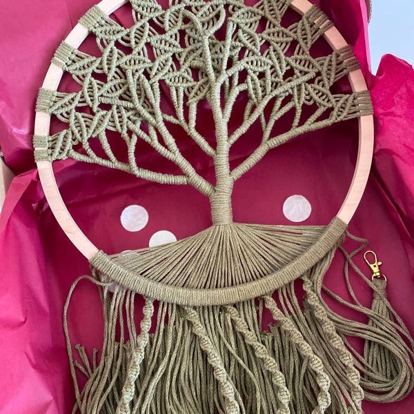 Tree of Life Macrame Wall Hanging, Personalized Gift, Boho Wall Decor ...