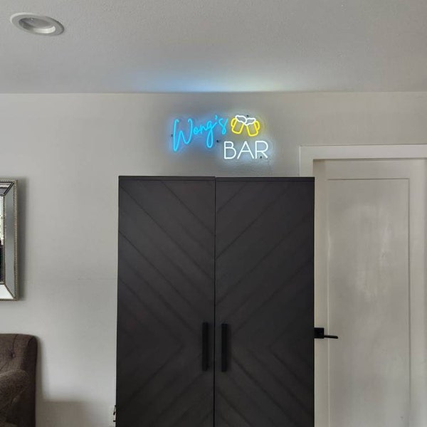 Custom Bar Neon Sign,personalized Home Bar Neon Sign,bar Party Neon ...