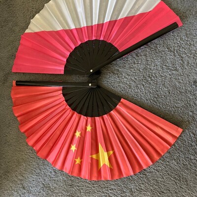 Butterfly Wing UV Glow Handheld Fan Butterfly Foldable Bamboo Hand Fan ...