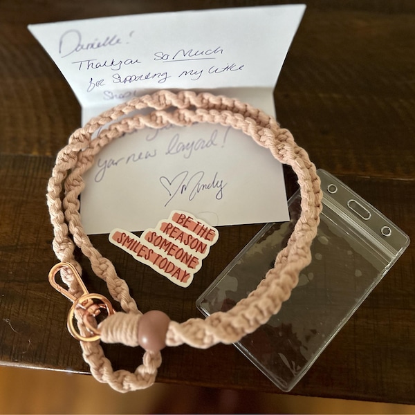 Boho Style Lanyard , Teacher Lanyard , Hippie Lanyard , Badge Holder ...