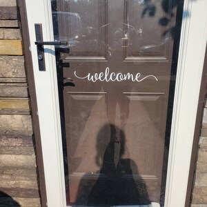 Front Door Welcome Decal, Cute Welcome Sticker Greeting for Home, House ...
