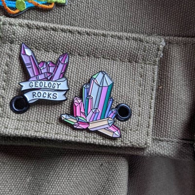 Geology Rocks Soft Enamel Pin, Geologist, Mineral and Crystal Lover - Etsy