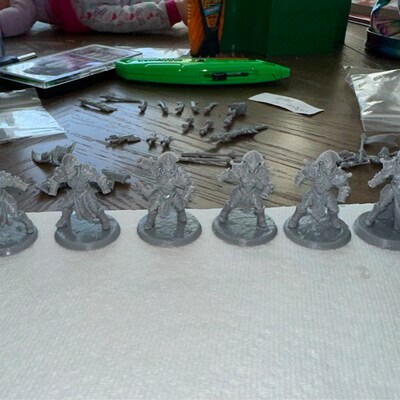 6pc Golem Simulacrum Modular Warforged Resin Print Dnd Miniature ...