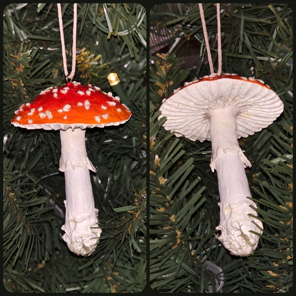 Creepy Mushroom Ornament Fantasy Fairy Fungi Weird Shaped Eyeball ...