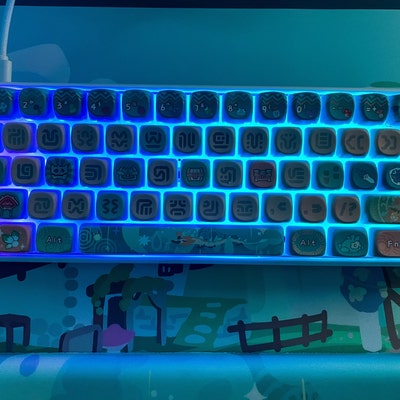Kawaii Gaming Anime Chiikawa Usagi Inspired Keycaps PBT 132 Set MOA ...