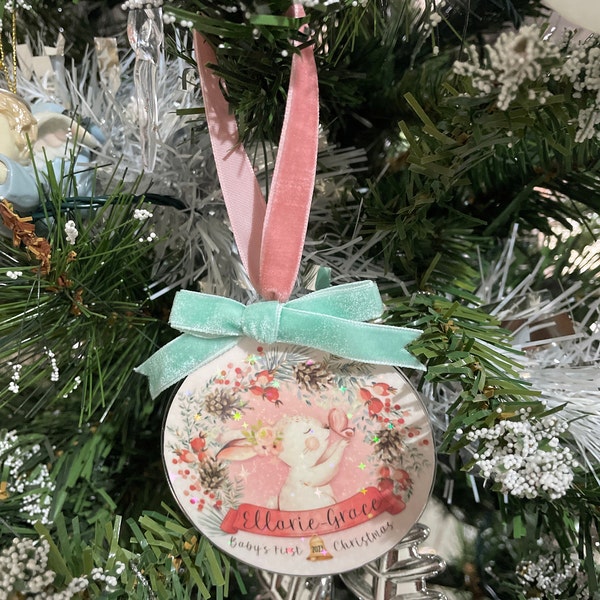 K-pop Demon Hunters Personalised Christmas Bauble Tree Decoration Ornament Huntrix or Saja Boys ...