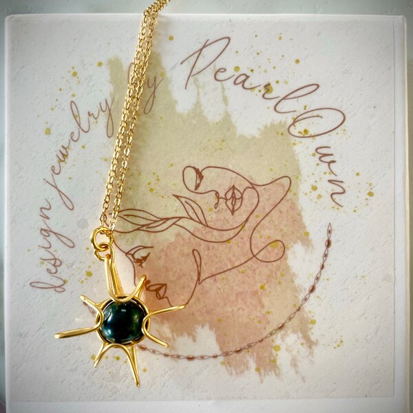 Saturn Necklace Women Carnelian Planet Necklace Orange Agate Saturn ...