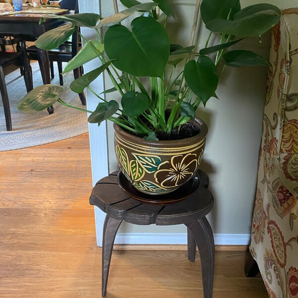 Monstera Stand, Plant Stand, Side Table, Monstera Table, Small Plant ...