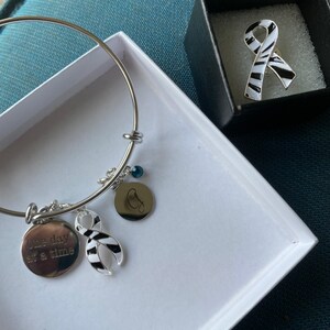 Navy Blue Ribbon Sympathy Bracelet Colon Colorectal Rectal | Etsy