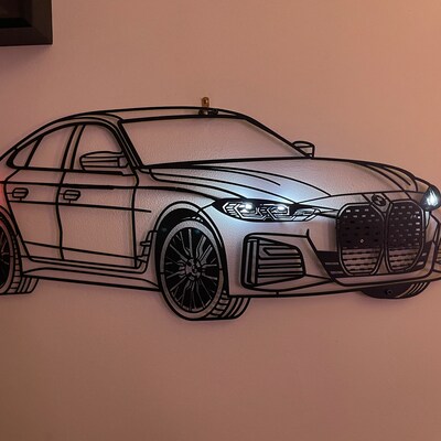 Metal Car Wall Art, Car Guy Gift, Car Wall Art, Metal Wall Art, Car ...