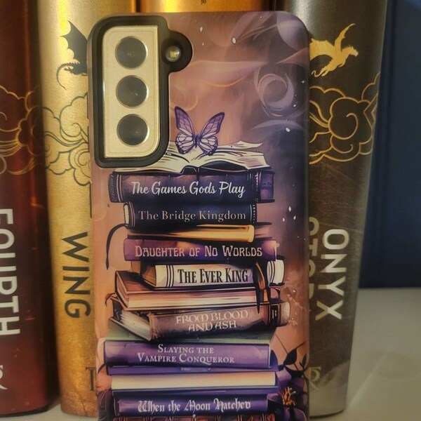 Personalized Favorite Book Phone Case, Custom Bookshelf Dark Academia ...