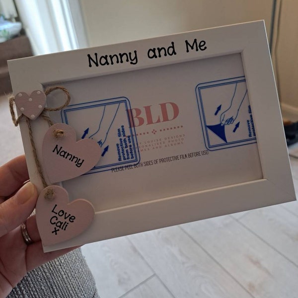 Handcrafted Personalised Nanny and Me Photo Picture Frame Keepsake ...