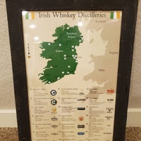 Scotland Whisky Distilleries Map and Poster for Man Cave or Bar Gift ...