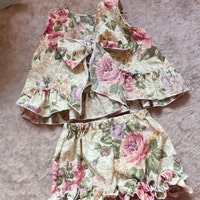 Girl Set Bundle PDF Sewing Pattern Pinafore Top and Shorties in Sizes ...
