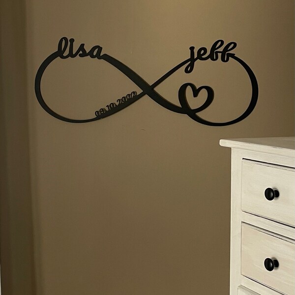 Custom Infinity Metal Sign Infinity Name Sign Personalized Infinity ...