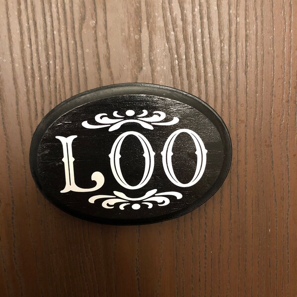 Loo Toilet British Scottish Bathroom Door Sign Plaque (options ...