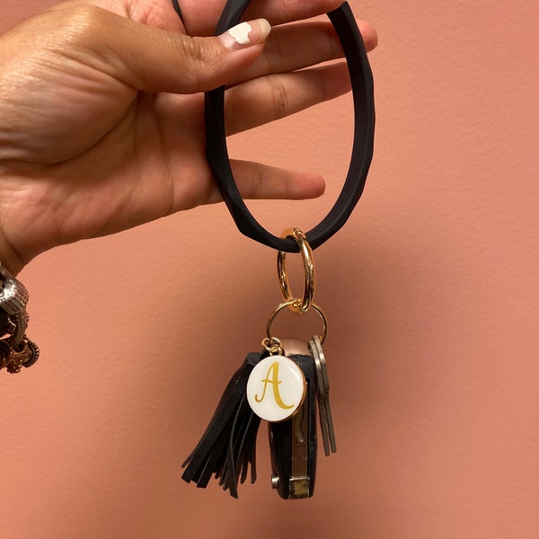 Rhombus Personalized Wristlet Keychain | Tassel Key Chain | Key Ring ...