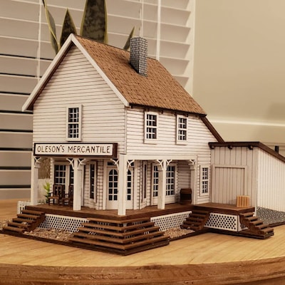 HO Scale Miniature Gunsmoke Dodge City Marshal Office/jail - Etsy