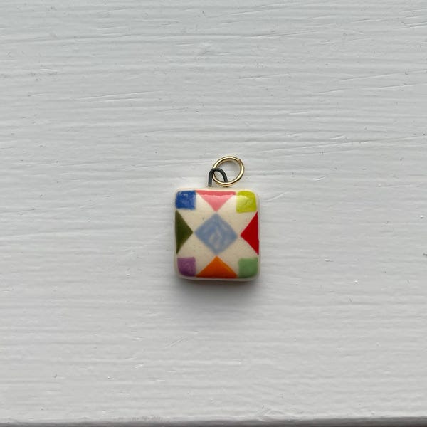 Blue Ceramic Flower Charm MADE TO ORDER - Blue Flower - Tulip - Hand ...