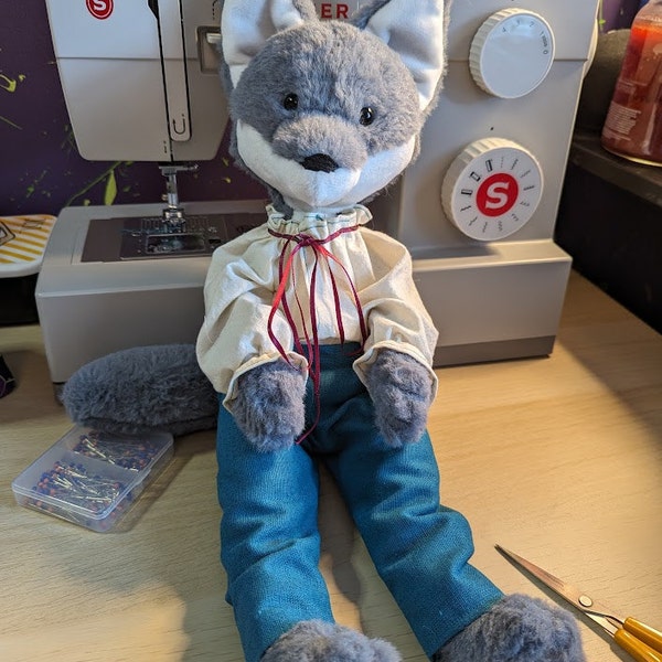 Wolf Plush Sewing Pattern and Photo Instructions - Etsy