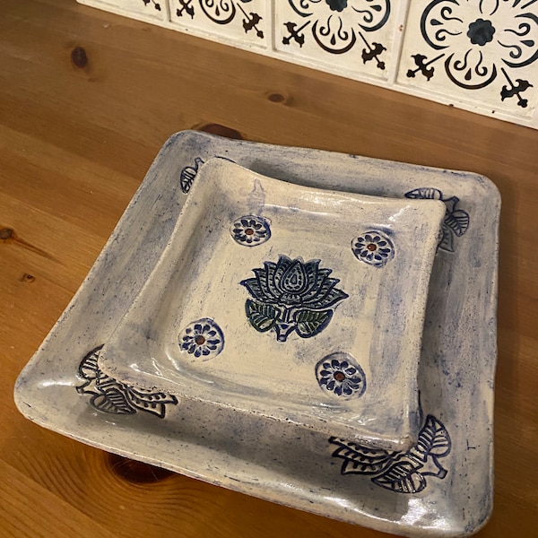Menorah Large Ceramic Chanukkiah, One of a Kind Pottery Handmade ...