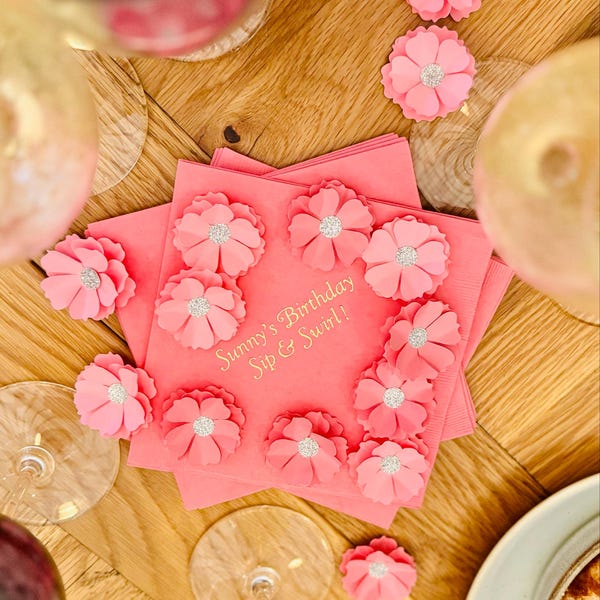 Paper Blue Flower 2 Pieces 5" in Diameter. Wedding Showers Baby Showers ...