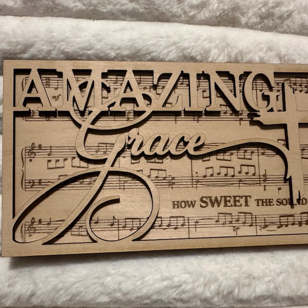 Amazing Grace Stand Decor Laser Cut File SVG, Religious Tiered Decor ...