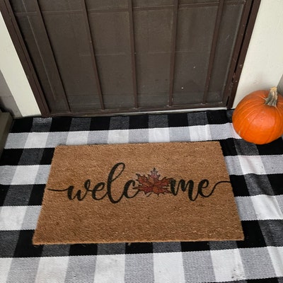 Fall Welcome Door Mat, Fall Door Mat, Fall Decor Ideas, Halloween ...