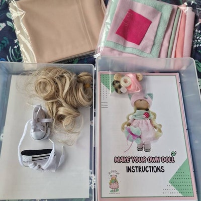 DIY Doll Kit Make Your Own Interior Doll Sewing Kit Pattern kitty - Etsy