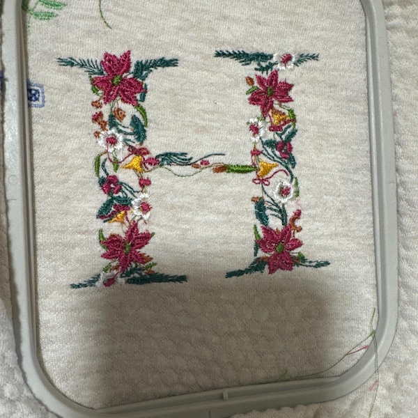 Floral Font Embroidery, A-Z Full Flower Alphabet Machine Embroidery ...